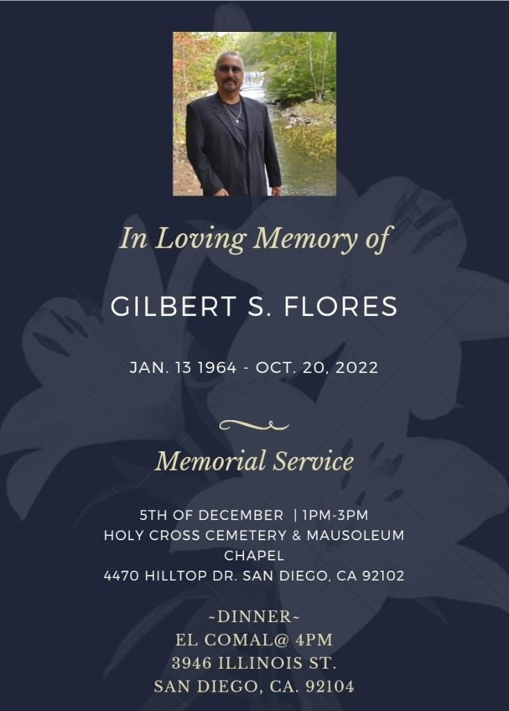 Gilbert Flores Obituary - San Diego, CA