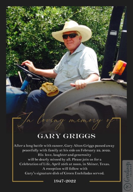 Gary Griggs Obituary - Houston, TX