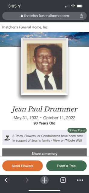 Jean Drummer Obituary