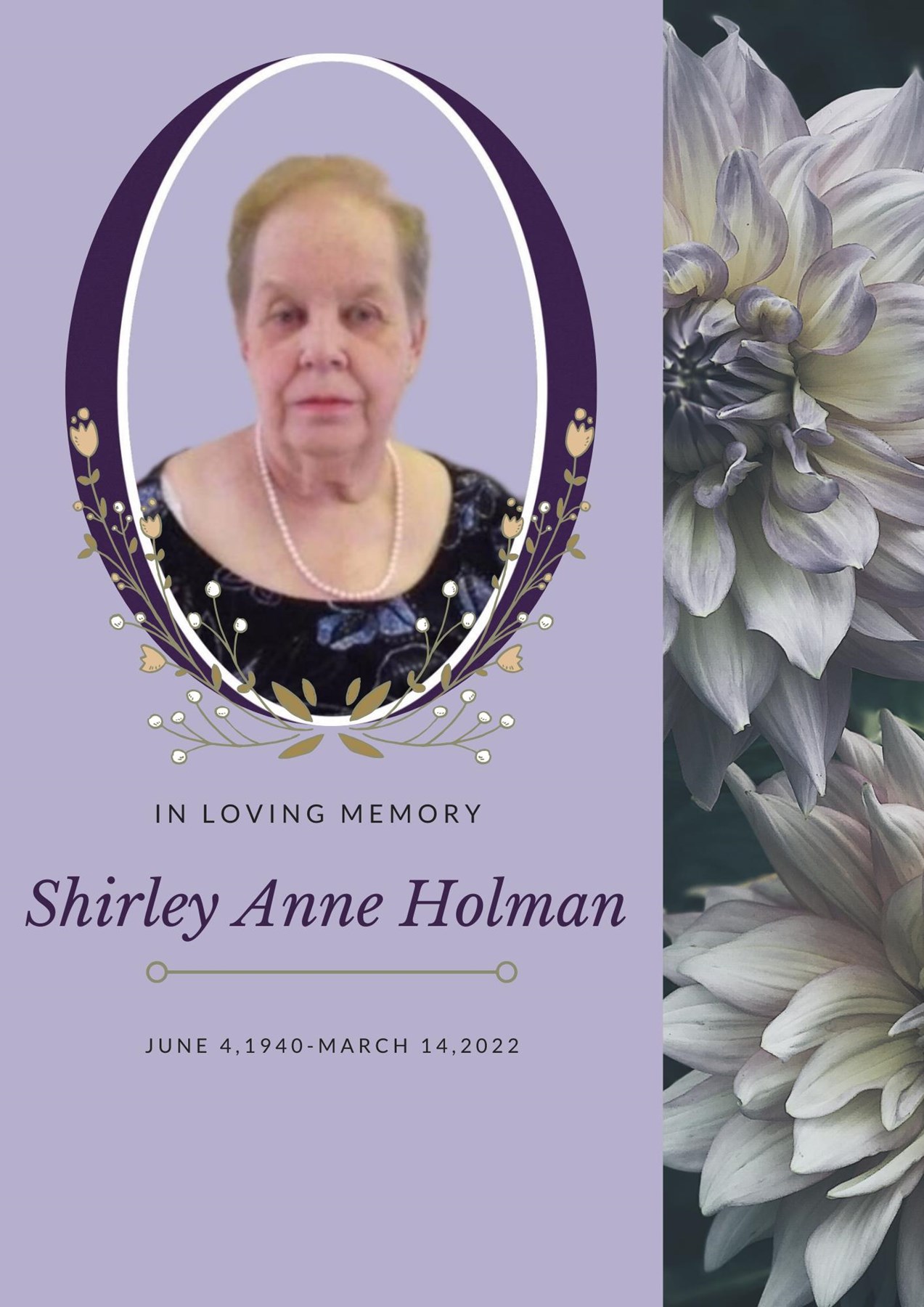 S. Anne Holman Obituary - Assiniboia, SK
